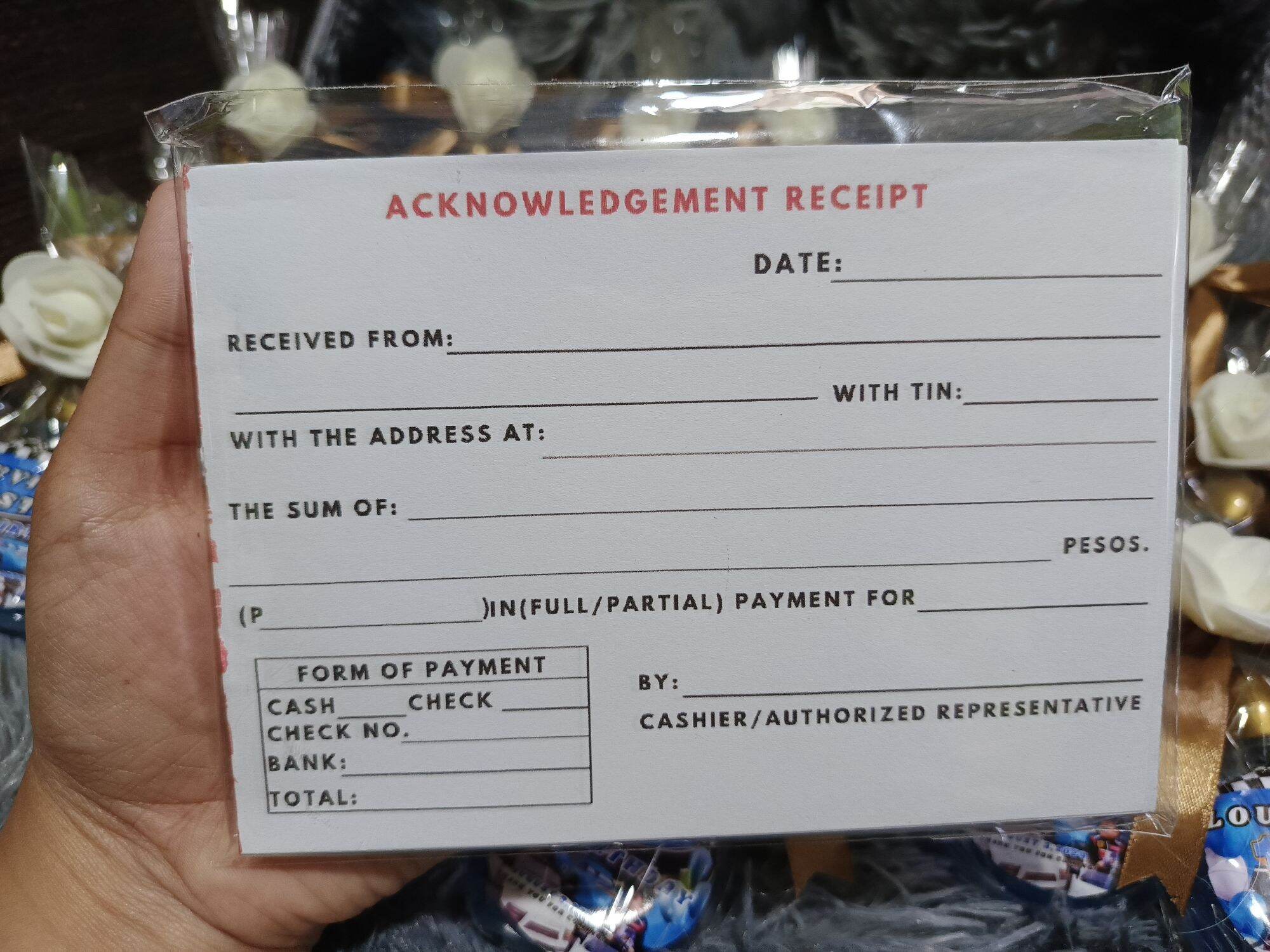 Acknowledgement Receipt Resibo | Lazada PH