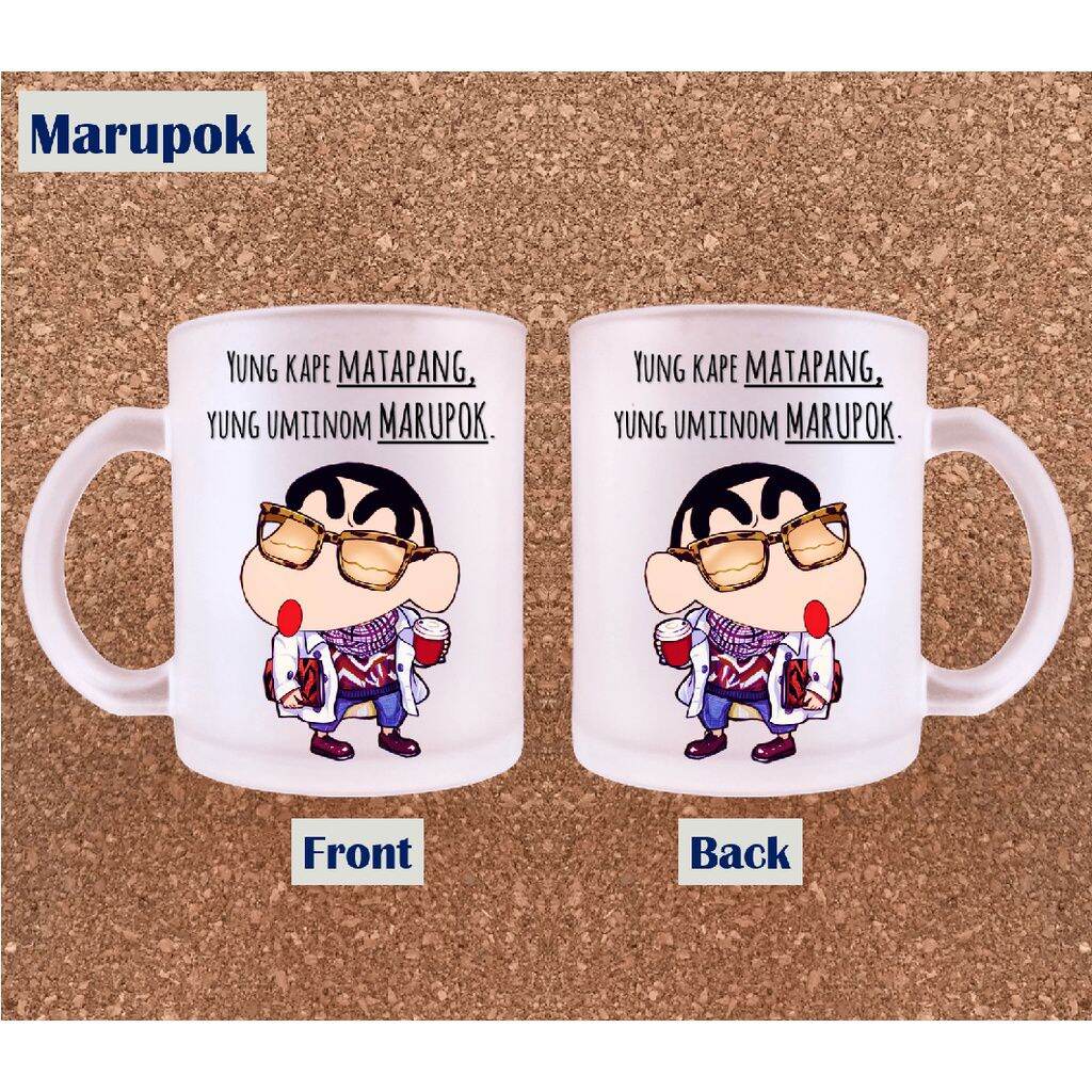 Shin Chan Mugs Yung kape matapang yung umiinom MARUPOK Funny Mood BTS ...