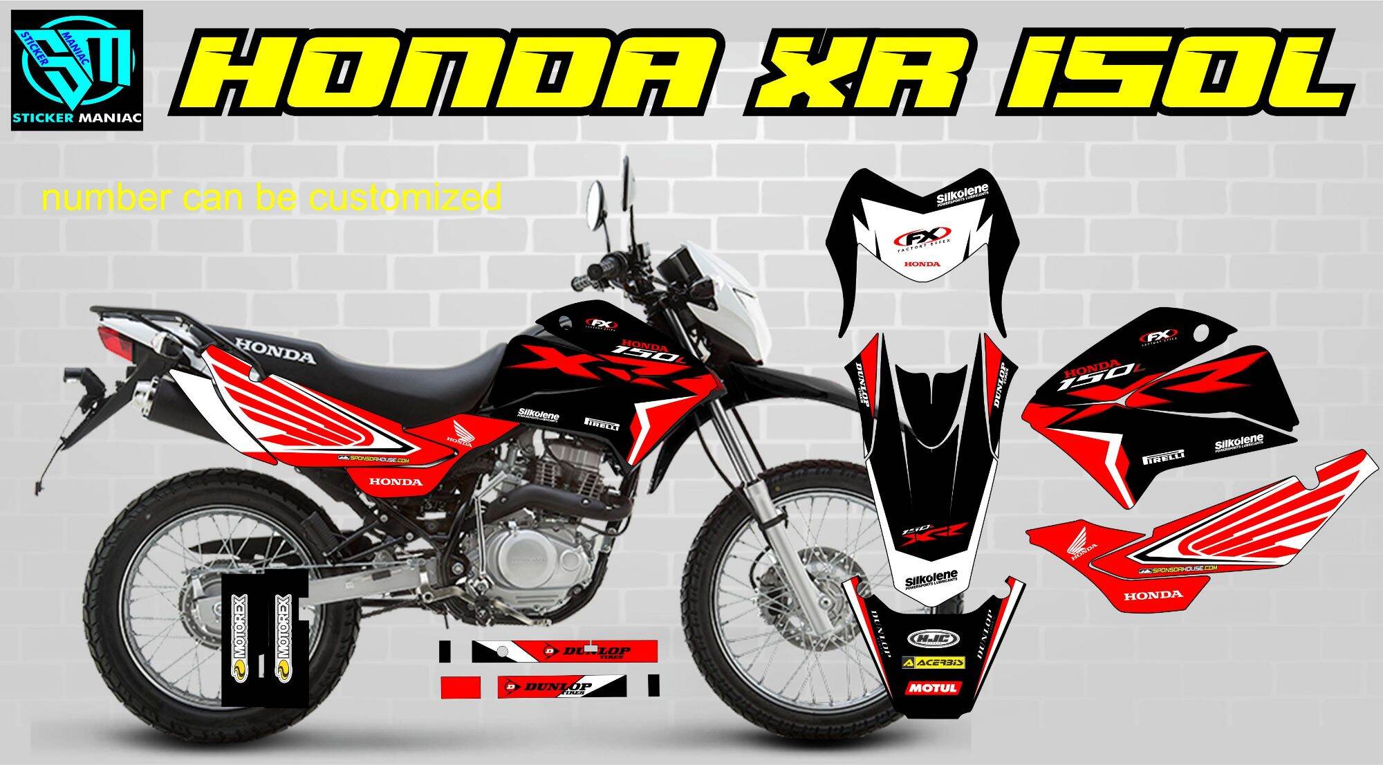 Honda XR 150L full body decals | Lazada PH