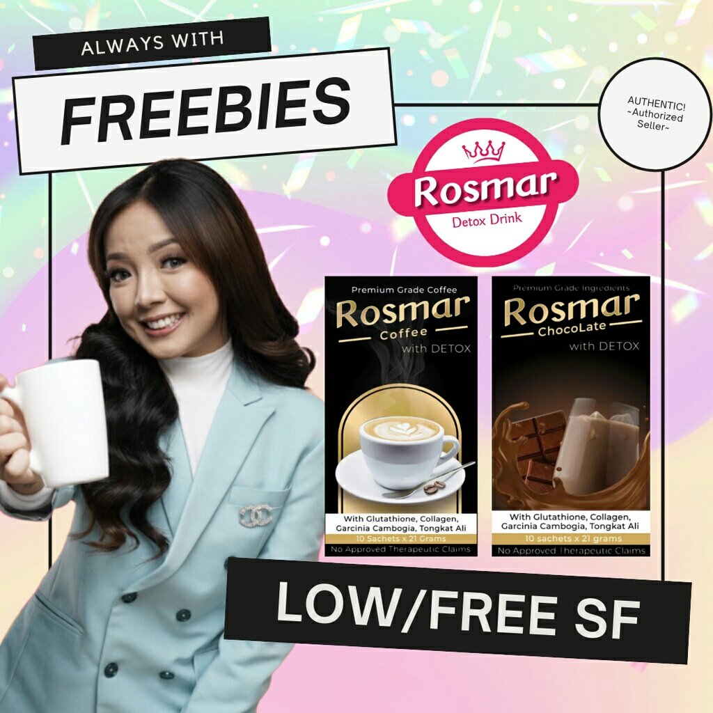 Rosmar Detox Drink Coffee and Dark Chocolate Flavor with freebies