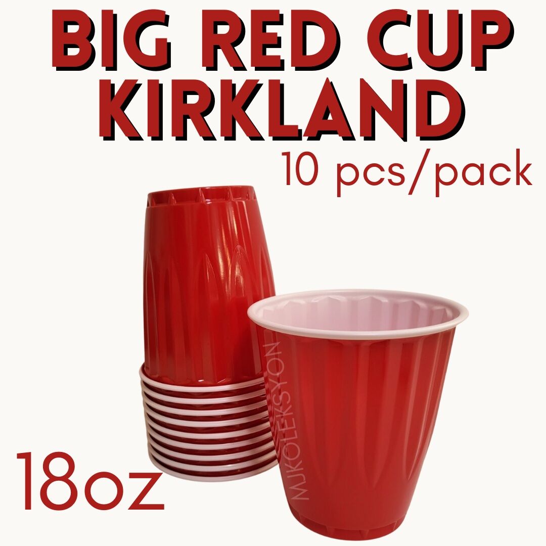 Big Red Cup 18oz for Beer Pong Party Plastic Cup 10pcs | Lazada PH