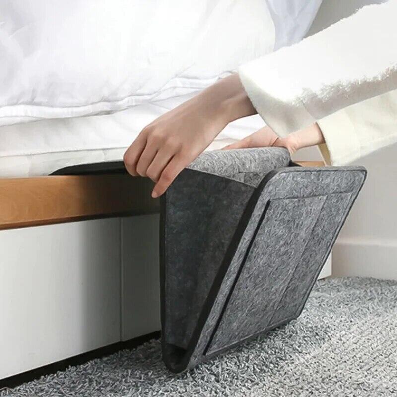 Felt Bedside Storage Bed Desk Bag Sofa TV Side Hanging Pouch Couch ...