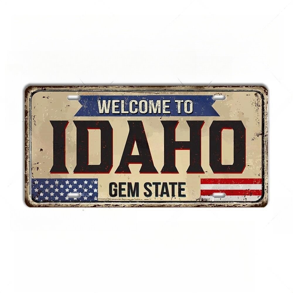 Vintage USA Landmark Plate Welcome To City Decorative Vehicle Plate ...