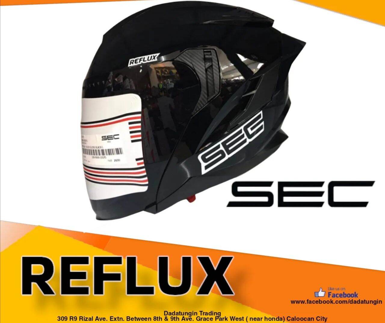 SEC Reflux Half Face Dual Visor Helmet w/ Free Extra Clear Visor and ...
