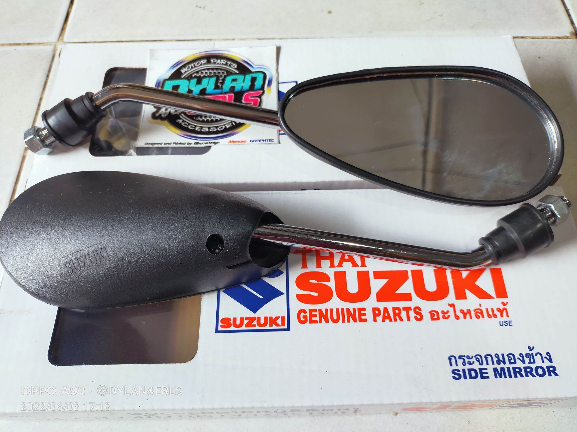 SUZUKI SIDE MIRROR CHROME STEM FOR RAIDER 150 CARB /FI | Lazada PH