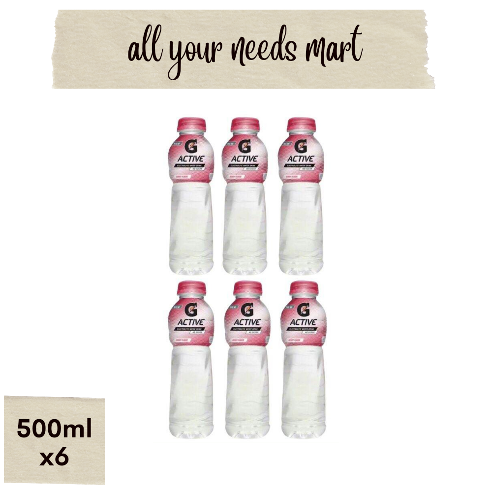 Gatorade G Active Electrolyte Water Drink (Keto Friendly) Berry 500ml ...