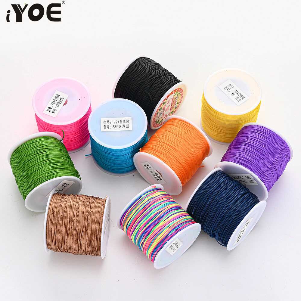 100m/Roll 0.8mm 28 Colors Nylon Thread Cord String for DIY Making ...
