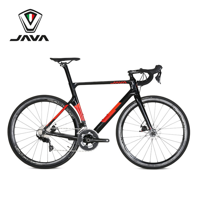 Java Road Bike Carbon Fiber Road Bike 22 Variable Speed Hydraulic Disc ...