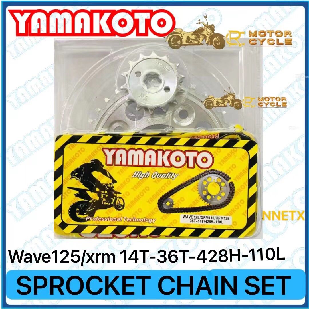Chain Set Sprocket Yamakoto for Xrm WAVE125 Smash Dream TMX Raider 150 ...
