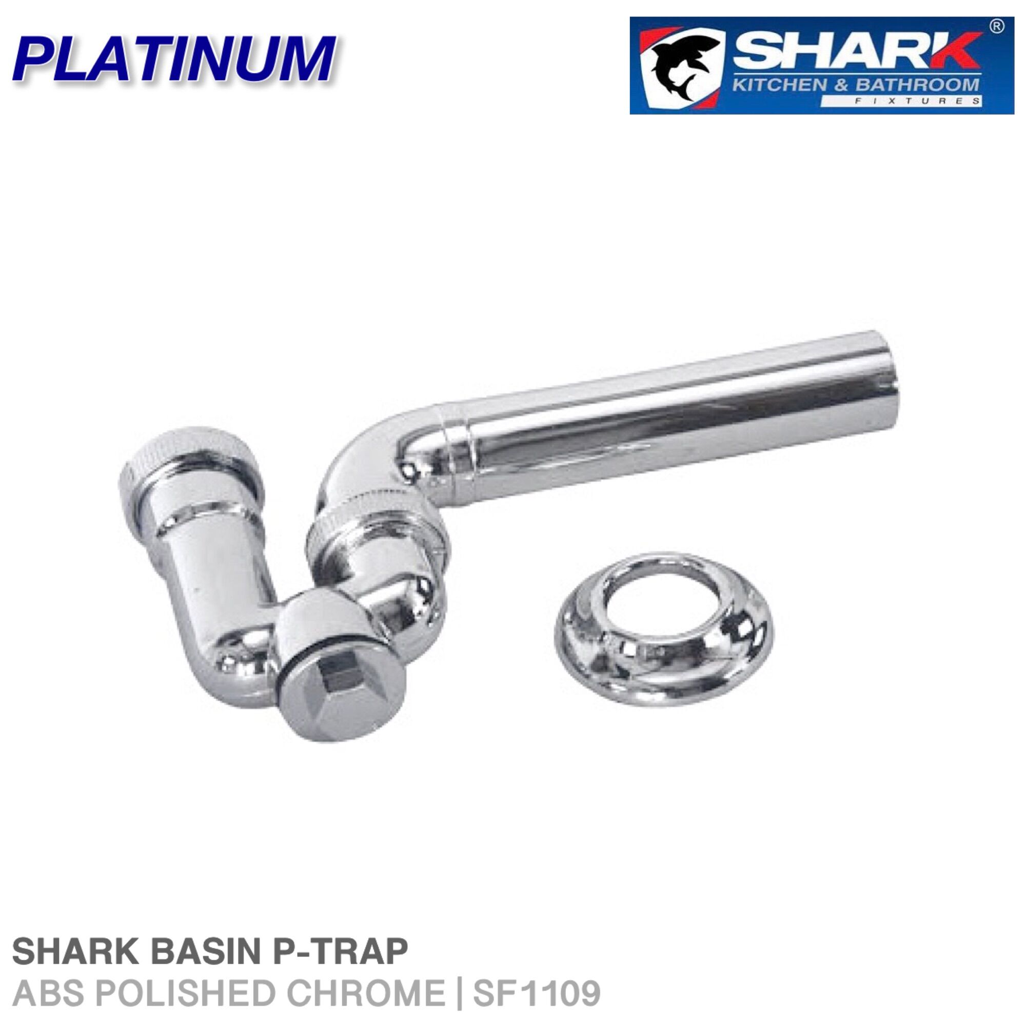 SF 1109 | SHARK Basin P-Trap | ABS Chrome Lavatory P-Trap 1 1/4 ...