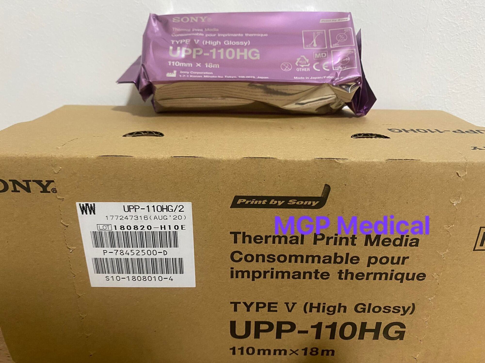 ORIGINAL Sony Ultrasound Thermal Paper Type 5 UPP-110HG High Gloss (1 ...