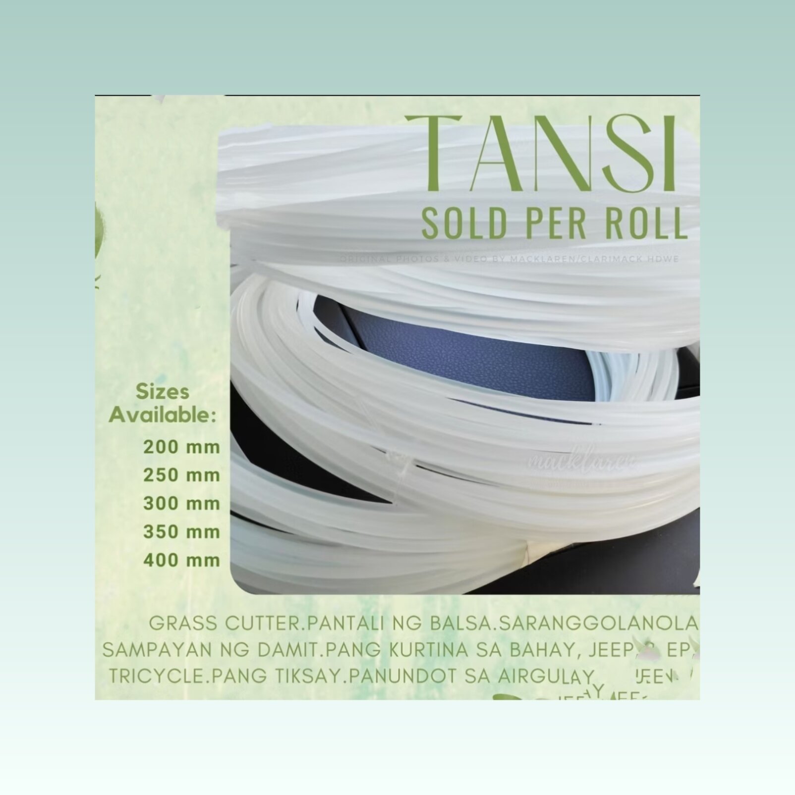 PER ROLL/Tansi Used in Grass cutter Nylon tansi Grass Cutter Trimmer ...