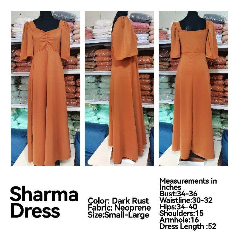 CARAMEL BROWN BURNT RUST COLOR BRIDAL ENTOURAGE BRIDESMAIDS LONG GOWNS ...