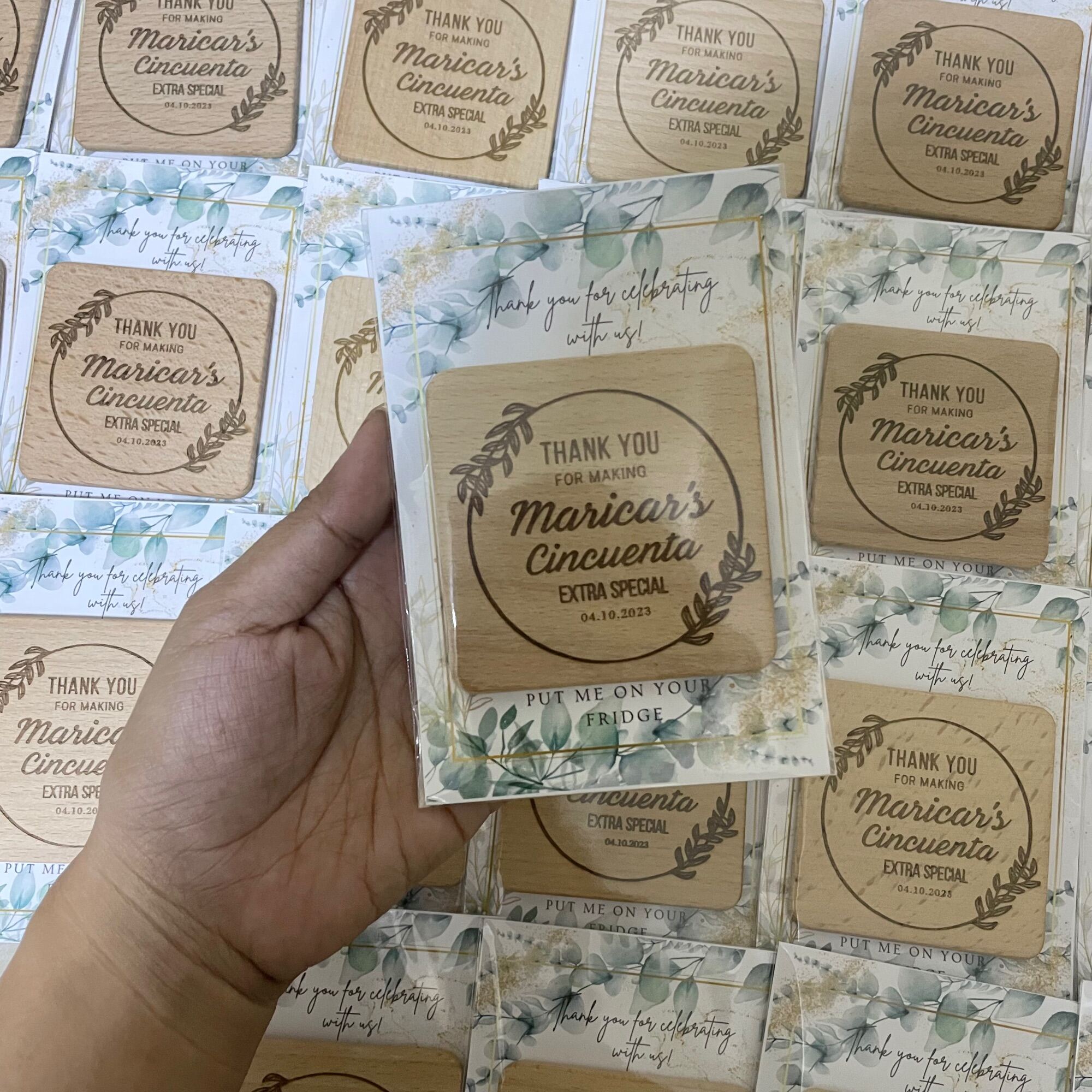 Personalized Laser Engraved Wooden Ref Magnets I Engraved Ref Magnet ...