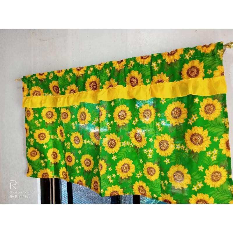 Sunflower Design Half Lababo Curtains | Lazada PH