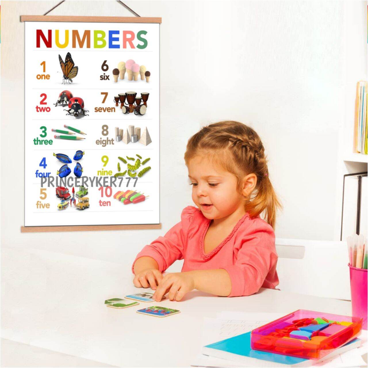 Educational Wall Charts | A4 Size | Laminated Poster ABC, Shapes ...