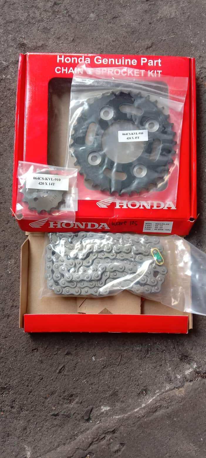 ORIGINAL SPROCKET SET/CHAIN SET WAVE 125/XRM125/RS125/ 14 35 420 ...