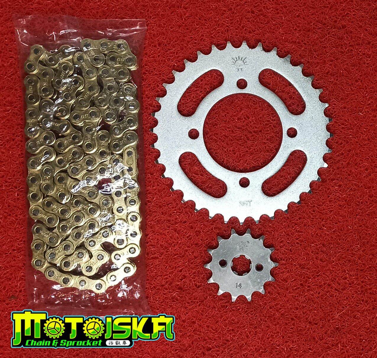 Suzuki GD 110 smash 110 115 Raider J Pro Shogun 125 chain & sprocket ...