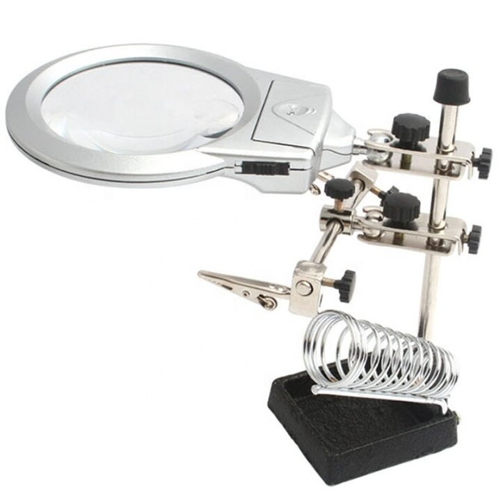 HELPING HAND MAGNIFIER LED LIGHT WITH SOLDERING STAND | Lazada PH