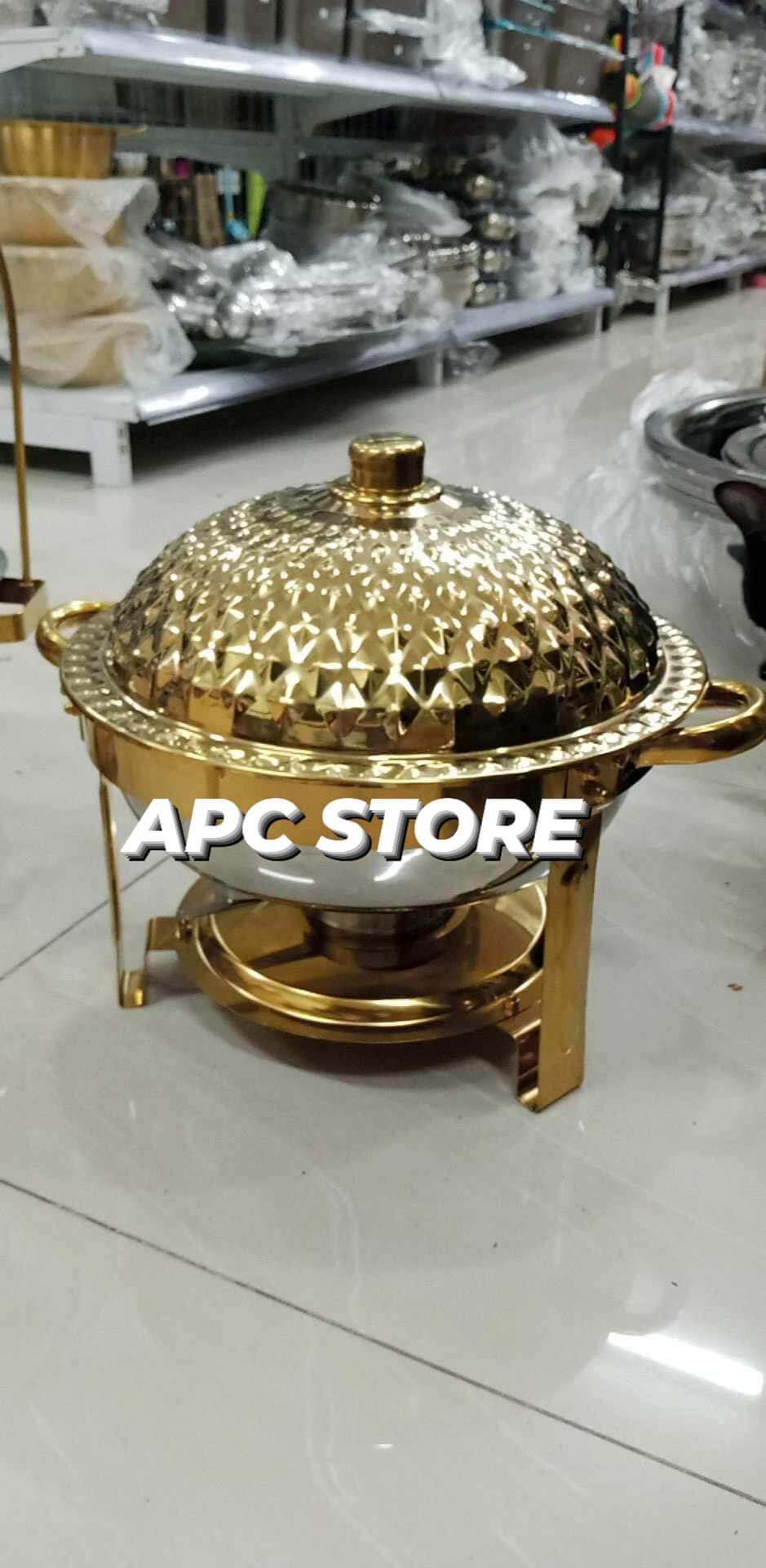 APC Food Warmer Chaffing Dish Buffet Catering Luxury Gold Stainless Arabic Diamond Cover | Lazada PH