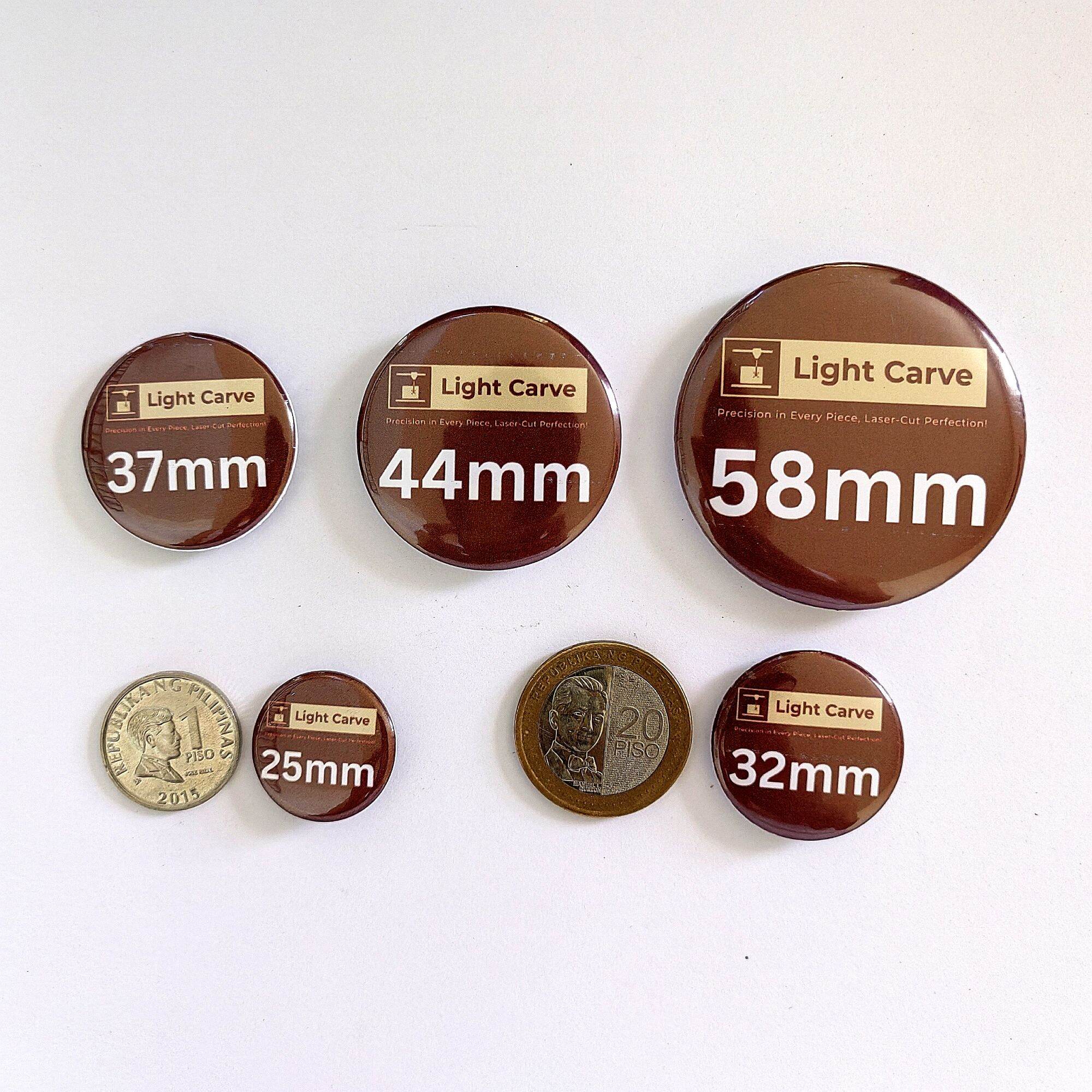 Customized Glossy Badge / Button Pin - No minimum order 58mm, 44mm ...