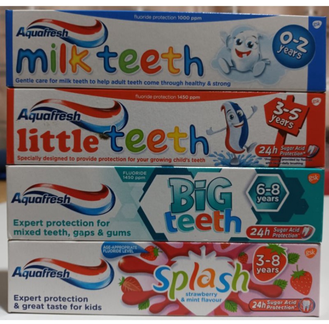 Aquafresh Milk/Little/Big Teeth/Splash Strawberry Toothpaste 50ml ...