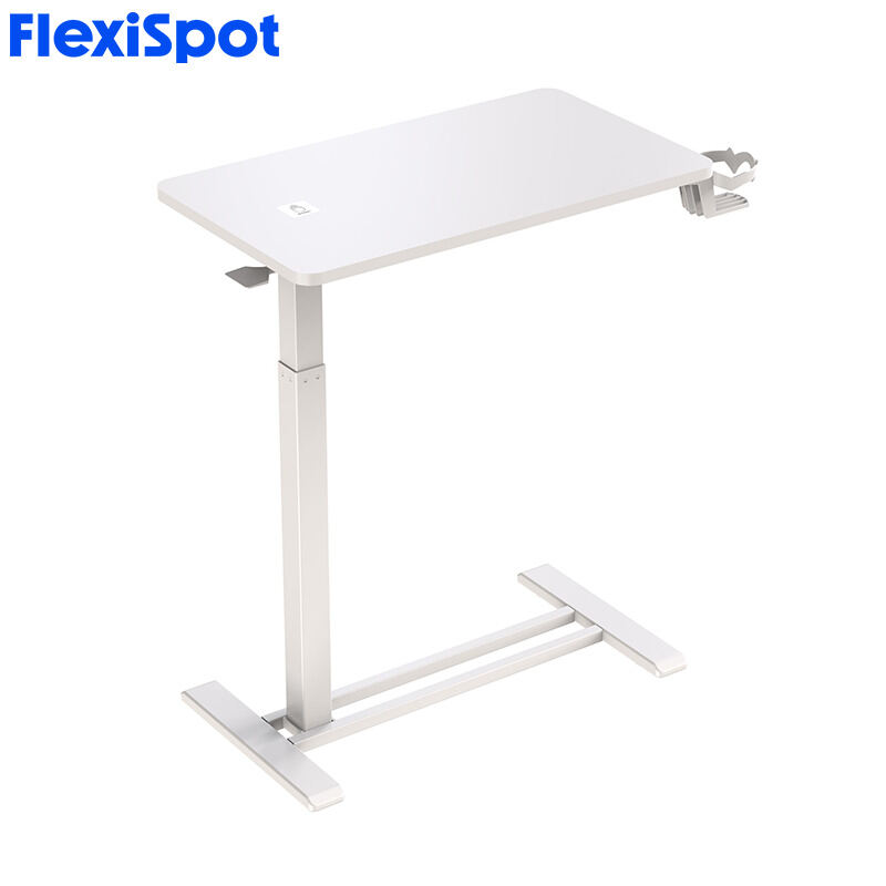 FlexiSpot H7 Height Adjustable Side Table with Cup Holder Overbed Desk for Ergonomic Home Office ...