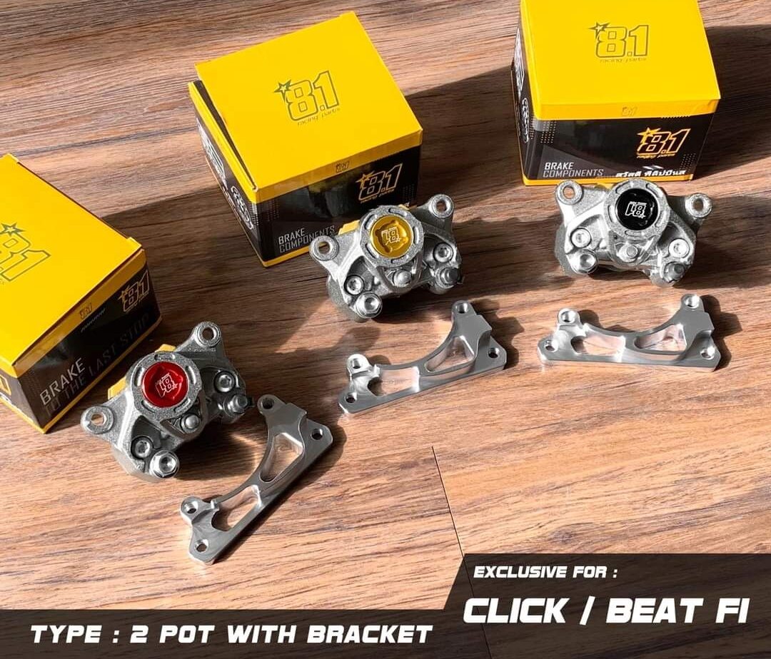 8.1 FRONT CALIPER 2POT WITH BRAKET FOR HONDA CLICK/BEAT FI | Lazada PH