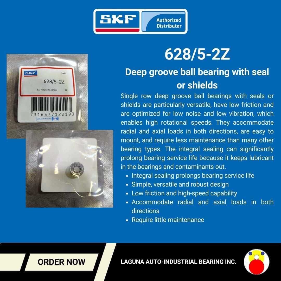SKF 628/5-2Z Deep Groove Ball Bearing with seals | Lazada PH