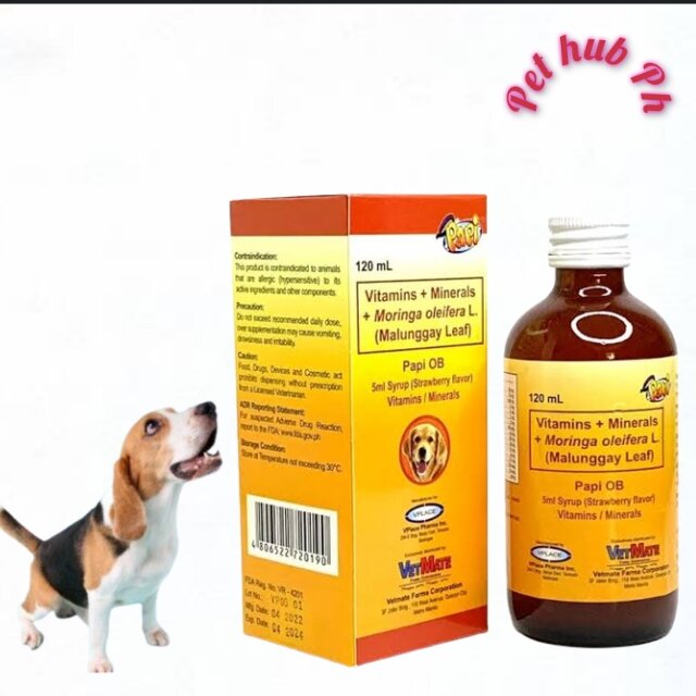 Papi Ob Pre and Post natal Pet Vitamin 120ml (pet hub ph) | Lazada PH