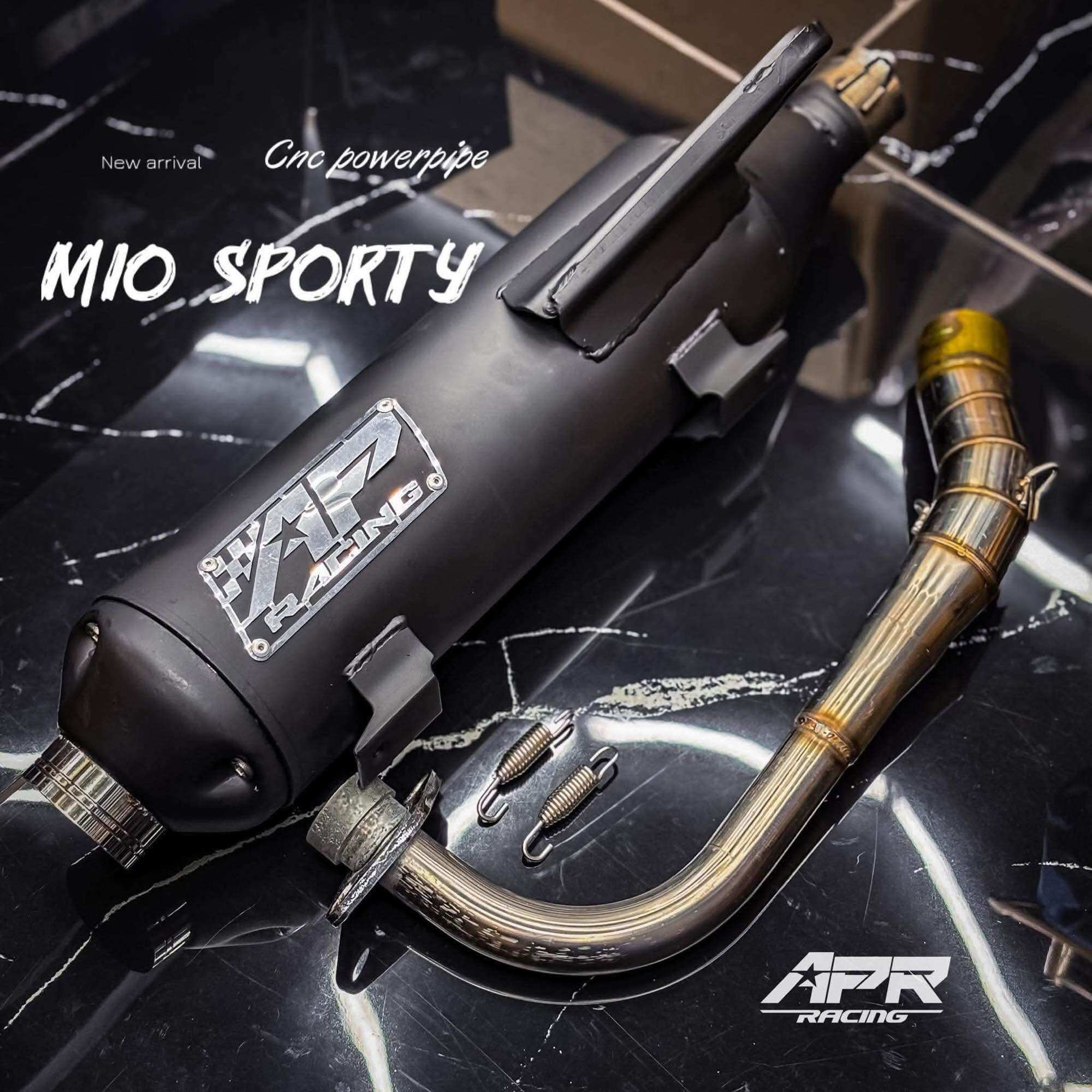 APR RACING POWERPIPE STREETLEGAL, CNC EMBLEM & SILVER TIP