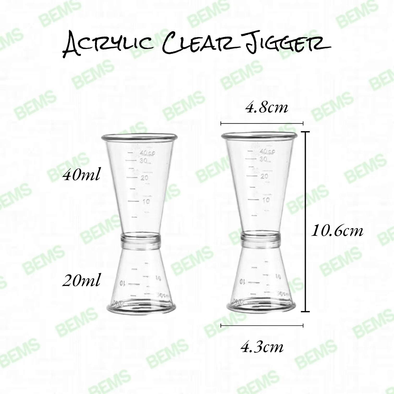 Acrylic clear measuring Jigger for syrup tools | Lazada PH