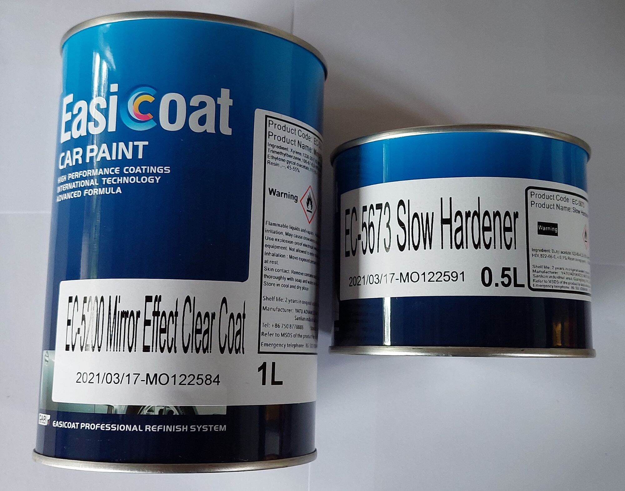 EASICOAT MEDIUM-HIGH SOLID EC-5200 MIRROR EFFECT CLEAR COAT WITH EC-5673 SLOW HARDENER | Lazada PH