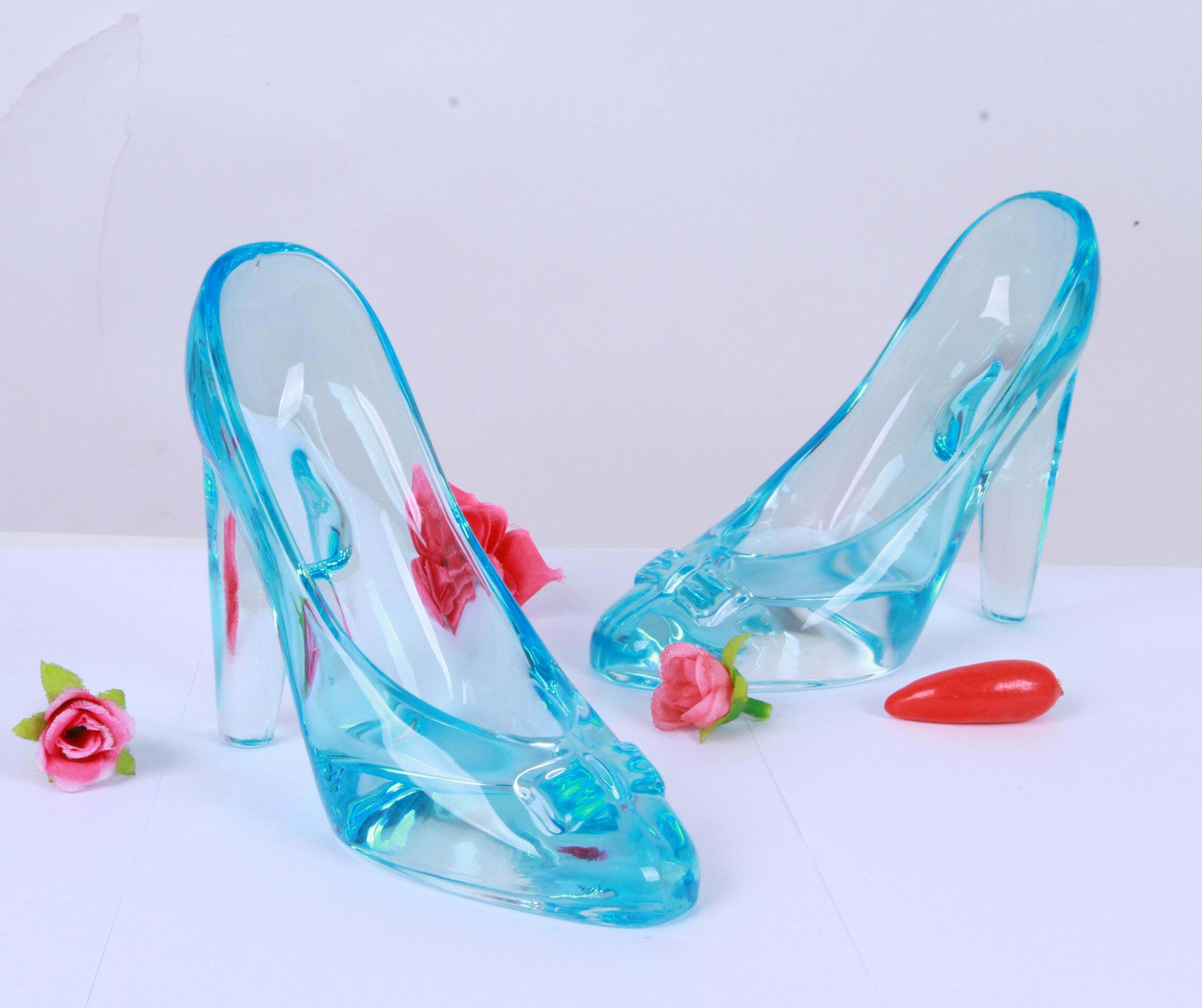 Cinderella Crystal High Heel Glass Shoes Valentine's Day Girlfriend ...