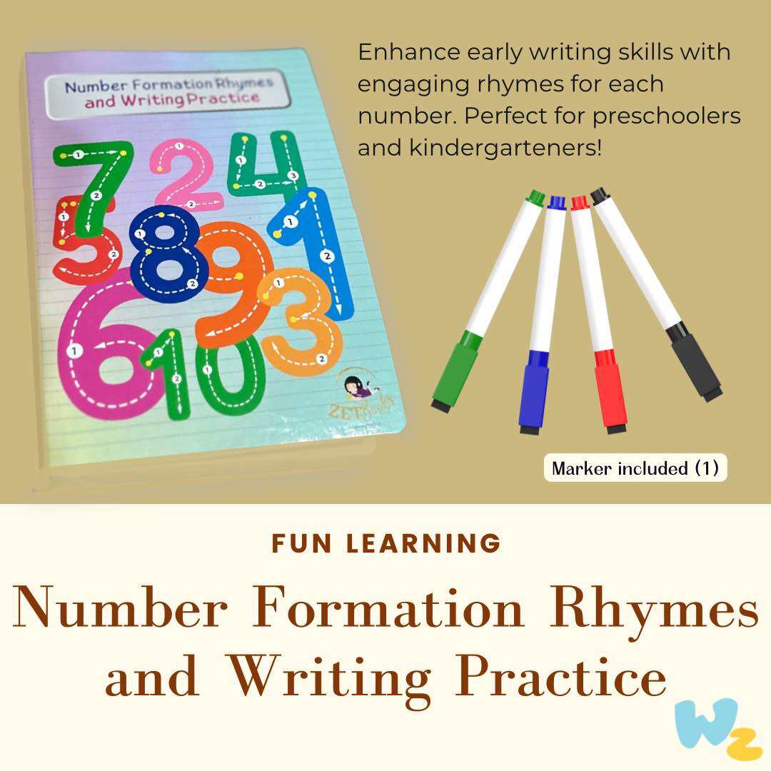 Number Writing Exercise , Fun Number Formation Poems for Kids | Lazada PH
