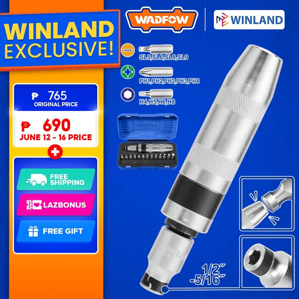 Wadfow by Winland Set of 13PCS Cr-V Material Impact Driver Set WYM1B13 WAD-HT | Lazada PH