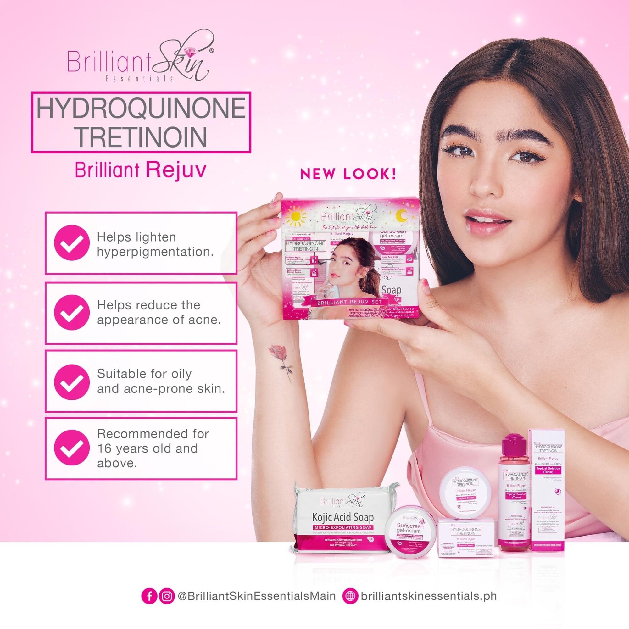 NEW‼ Brilliant Rejuvenating Facial Set with Hydroquinone | Brilliant ...