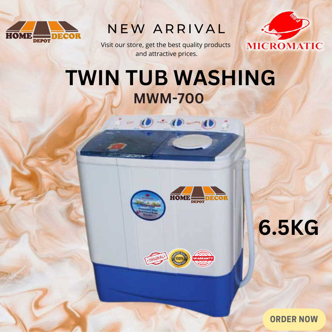 HDD HOT SALE Micromatic MWM-700 Twin Tub Washing Machine 6.5kg MWM 700 ...