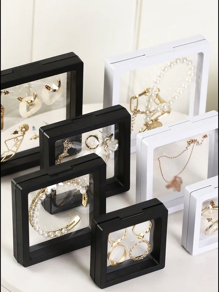 PET Membrane Floating Frame 3D Display Jewelry Frame Full Suspension ...
