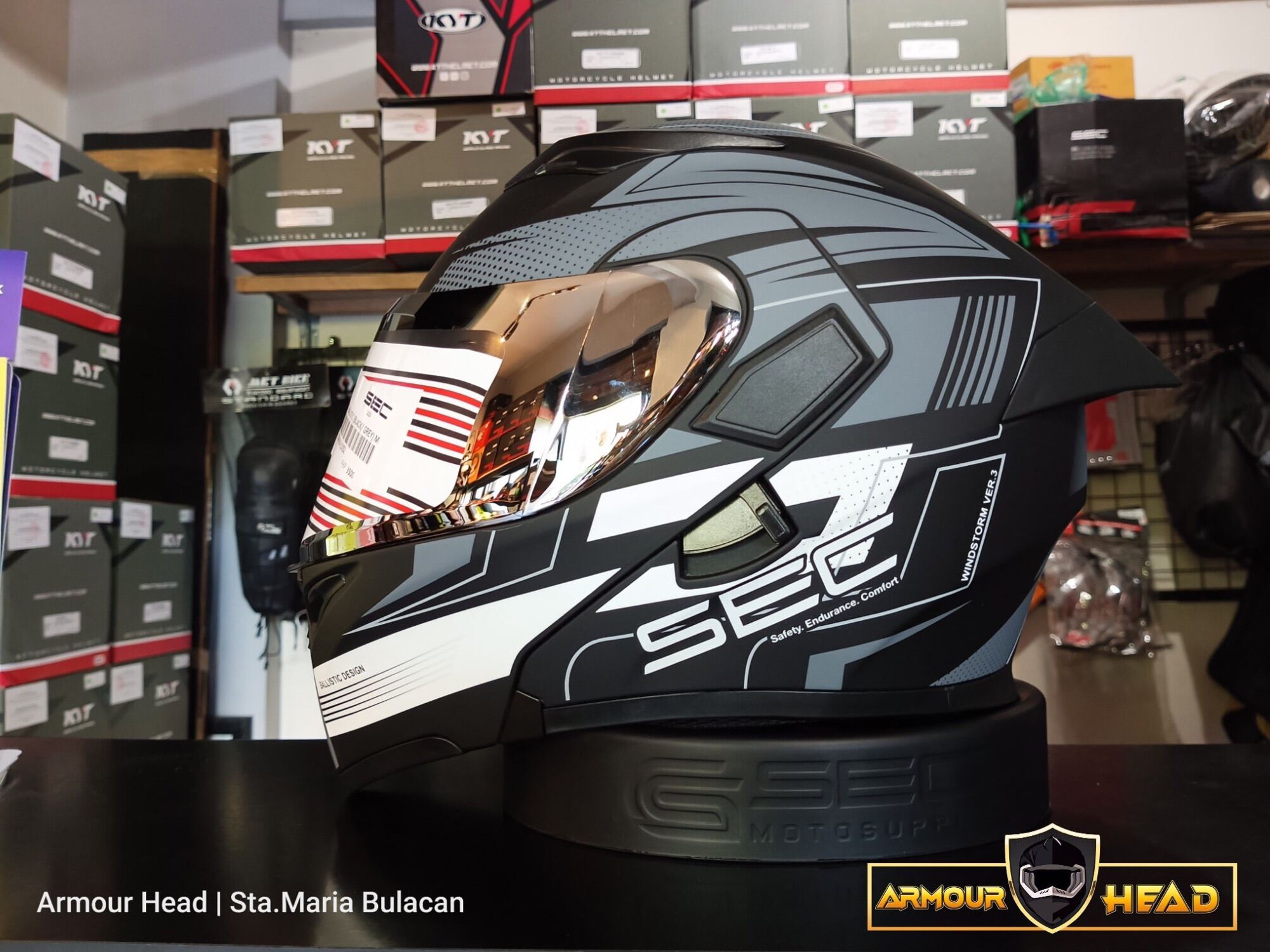 SEC WINDSTORM V3 BALLISTIC - MODULAR HELMET - FREE EXTRA LENS | Lazada PH