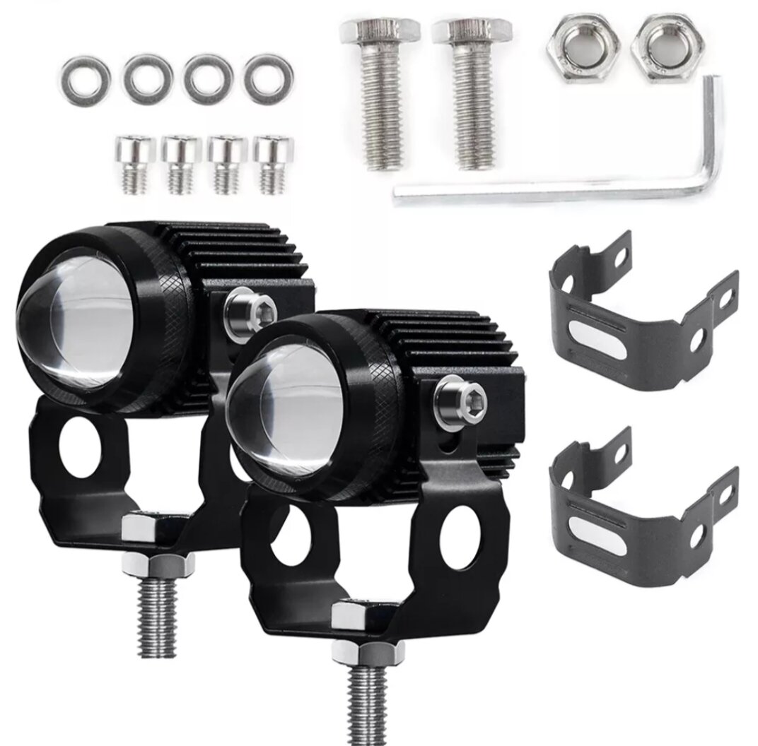 Dual Color MDL Mini Driving Light Spotlight Cars Motorcycle 2Pcs with ...