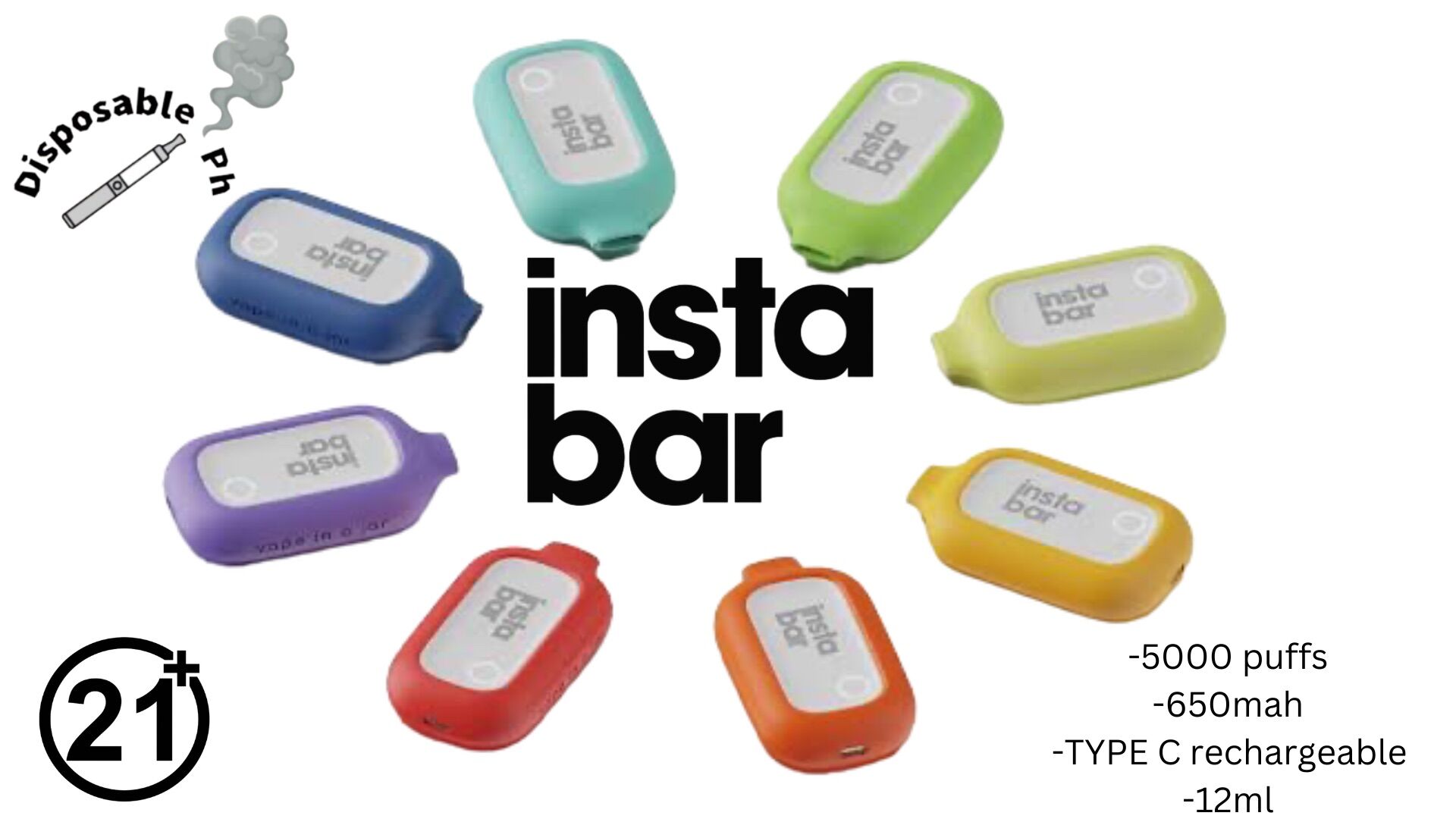 INSTABAR 5,000 PUFFS (RECHARGEABLE) | Lazada PH