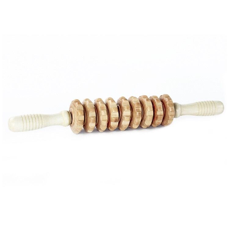 Solid Wood Yoga Roller Stick Skinny Leg Waist Cervical Spine Back ...