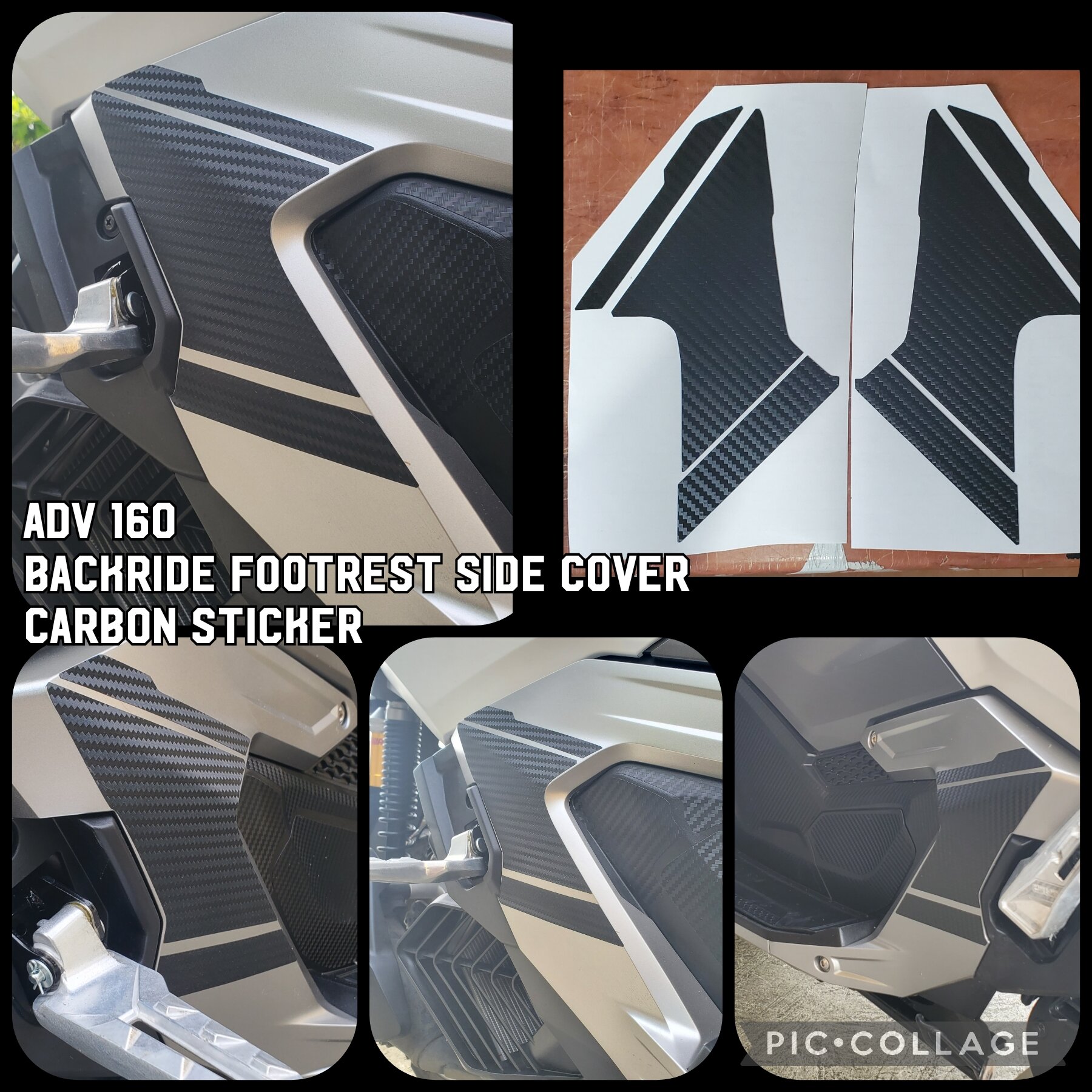 honda adv 160 carbon sticker cover for backride footrest | Lazada PH