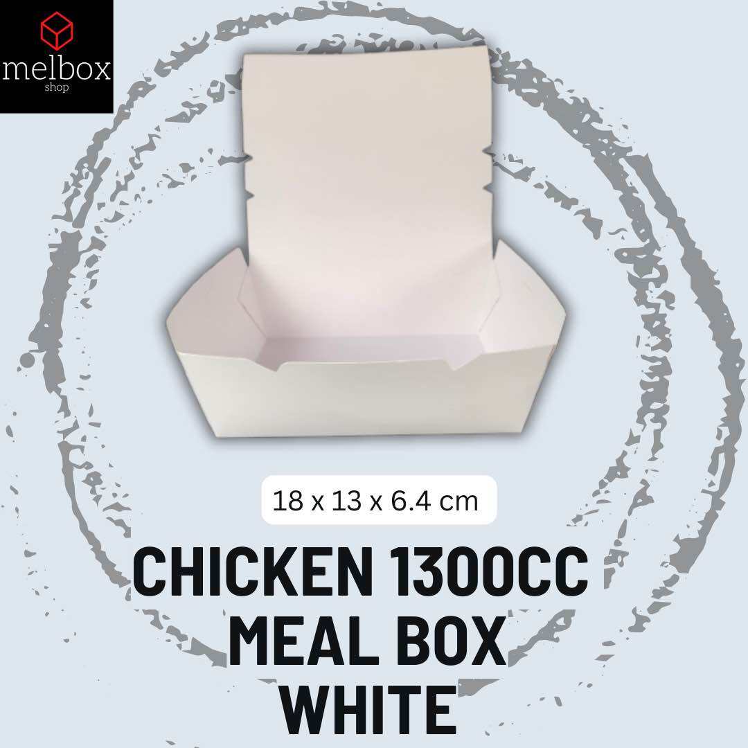 [50 pcs] Disposable White Box Series 880cc Chicken 1500cc Spaghetti ...