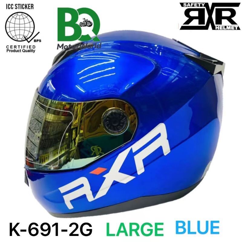 RXR K- 691-2G FULL FACE HELMET WITH ICC (BPS) SIZE 59-60CM LARGE ONLY ...