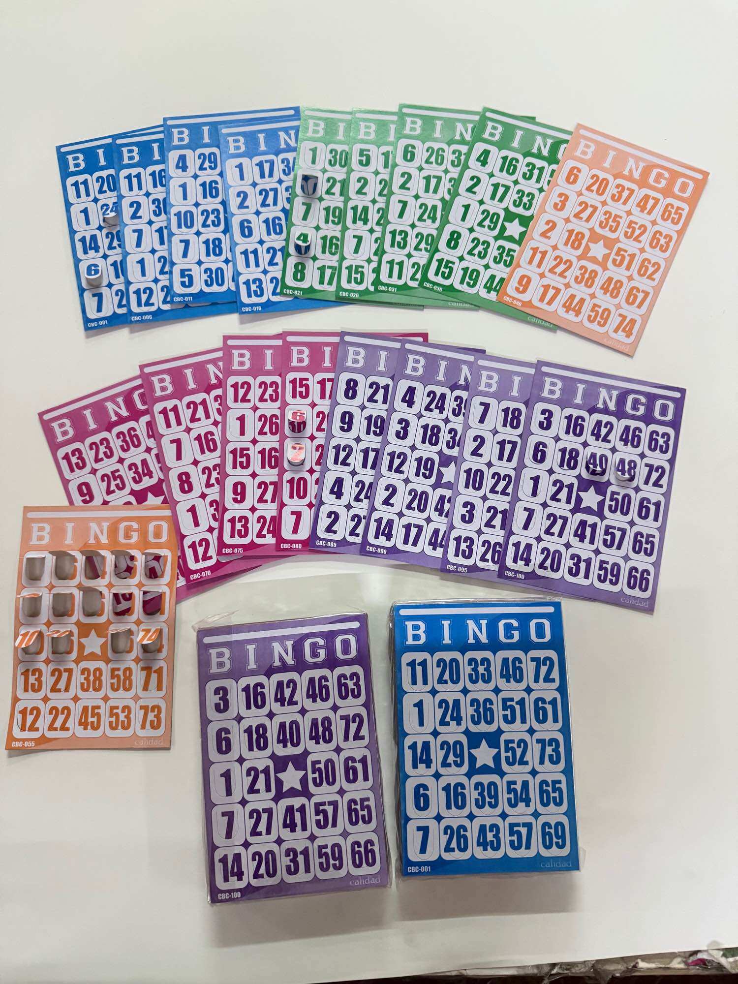 Bingo Cards With Flip Sold by 100’s & 50’s per pack Series 100 to 800 ...