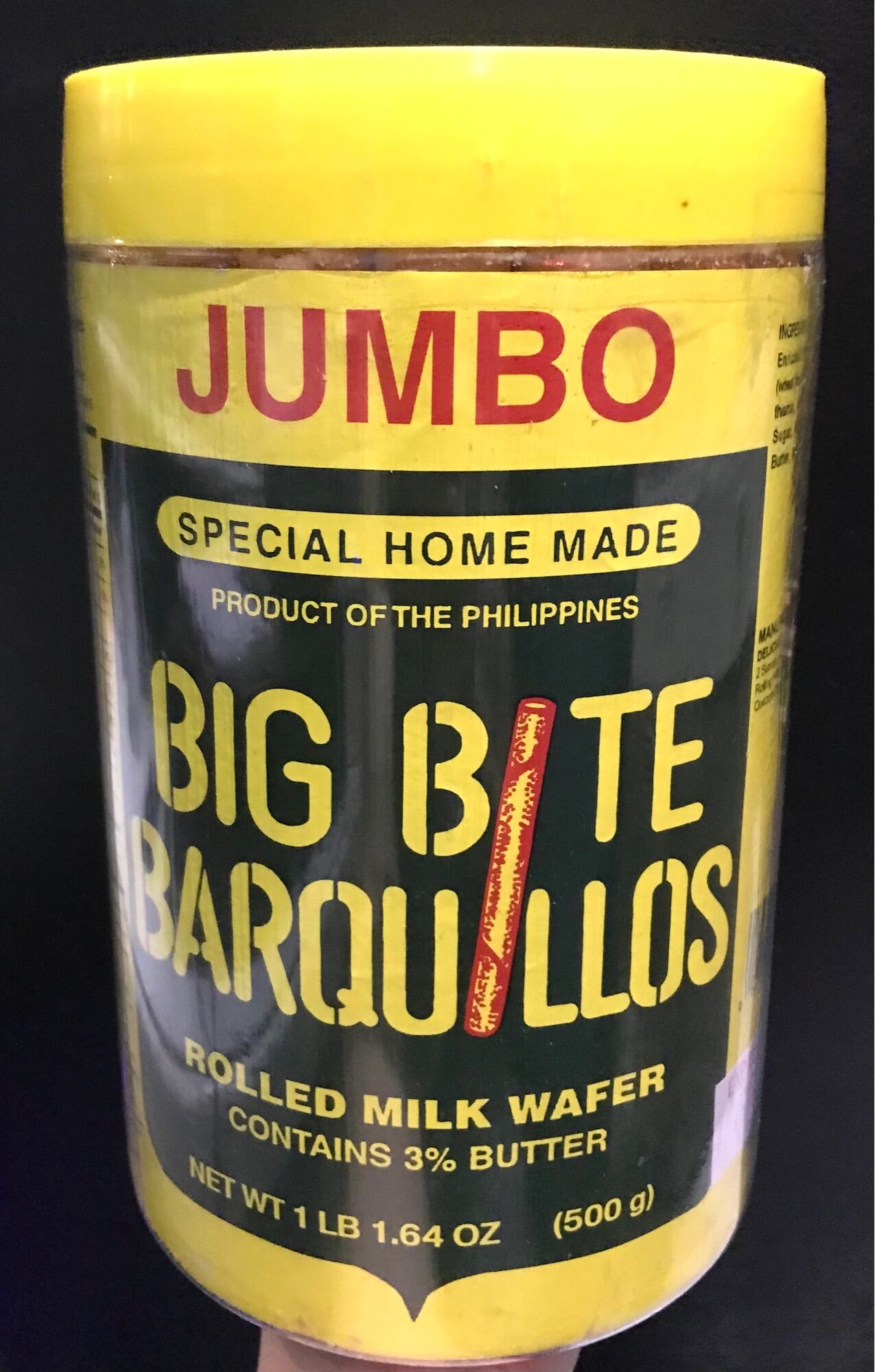 500g Jumbo Big Bite Barquillos Rolled Milk Wafer | Lazada PH