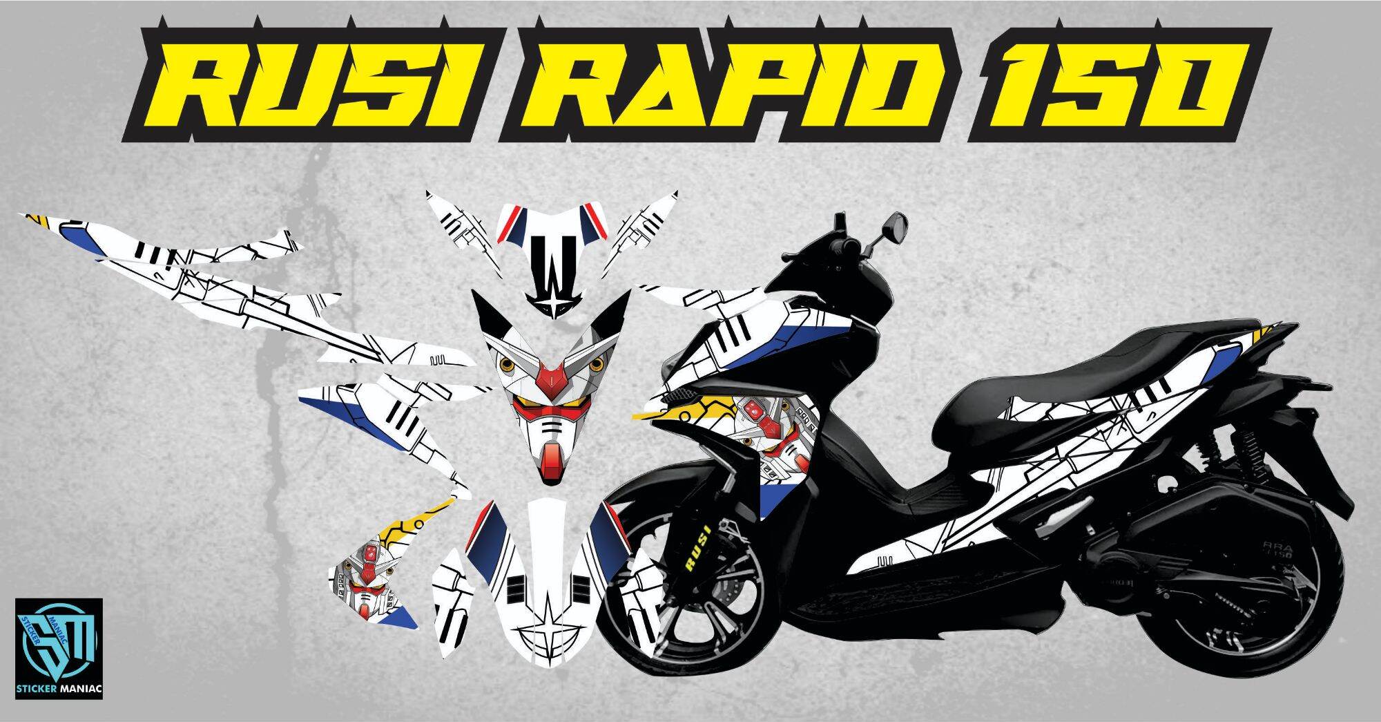 Rusi Rapid 150 full body decals | Lazada PH
