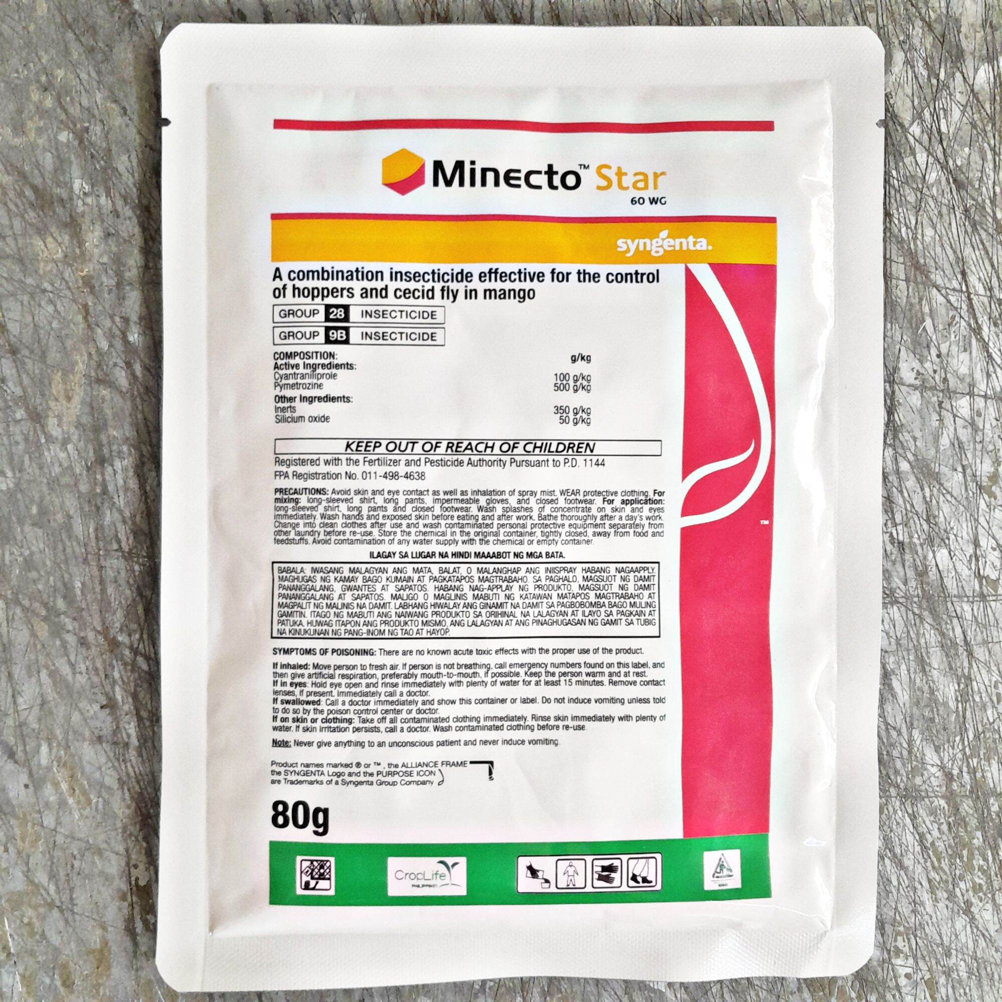 MINECTO STAR 60 WG (80 GRAMS) CYANTRANILIPROLE + PYMETROZINE ...